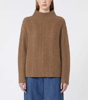Max Mara Wool-cashmere Cable-knit Sweater
