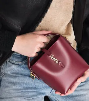 Saint Laurent Mini Le 37 Bucket Bag - Red