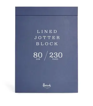 Harrods Lined A4 Jotter Block - Navy