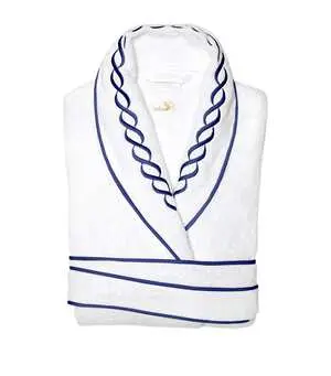 PRATESI Cotton Treccia Bathrobe - Navy