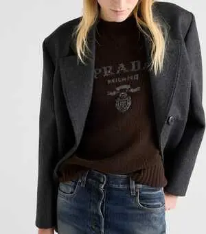 Prada Wool-cashmere Logo Sweater