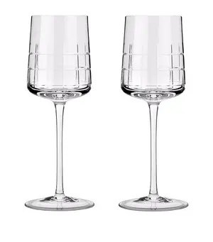 Christofle Crystal White Wine Glasses - Silver