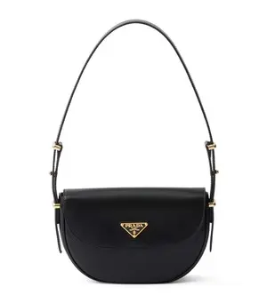 Prada Leather Shoulder Bag - Black