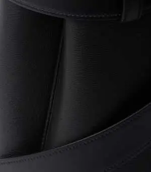 Prada Medium Leather Buckle Tote - Black