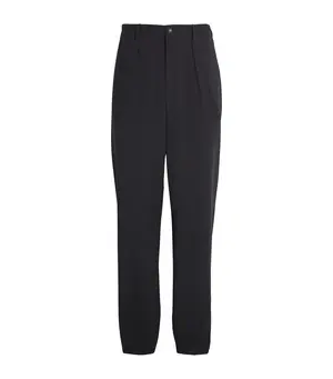 Giorgio Armani Virgin Wool Tailored Trousers - Blue