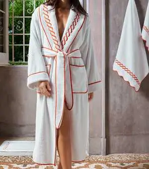 PRATESI Cotton Treccia Bathrobe - Orange