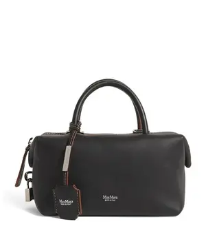 Max Mara Small Leather Satchel Bag - Black