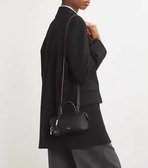 Max Mara Small Leather Satchel Bag - Black
