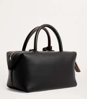Max Mara Small Leather Satchel Bag - Black