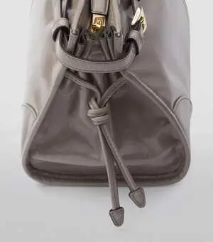 Prada Medium Leather Shoulder Bag - Grey