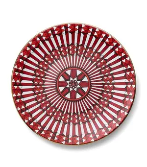 THE MARTHA, BY BACCARAT Arcadia Red Bread Plate - Clear