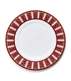 THE MARTHA, BY BACCARAT Set Of 2 Arcadia Red Dessert Plates - Clear