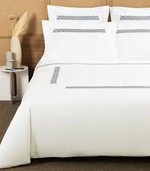Frette Basket Weave Super King Duvet Cover - Blue