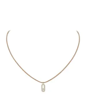 Messika 18 Karat Yellow And Diamond Necklace - Gold