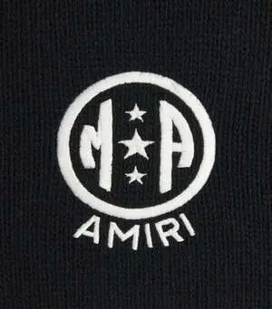 Amiri Wool Logo Oversized Sweater - Black