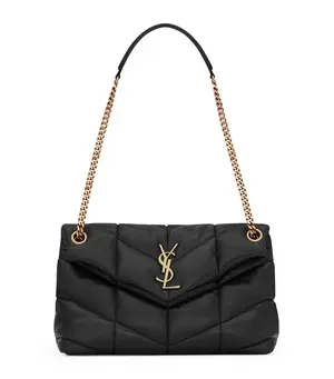 Saint Laurent Small Loulou Puffer Shoulder Bag - Black