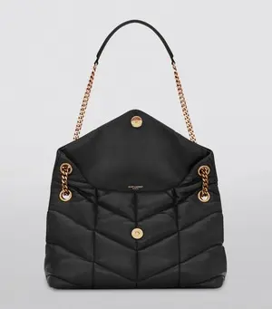 Saint Laurent Small Loulou Puffer Shoulder Bag - Black