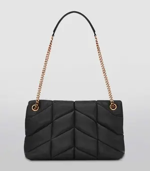 Saint Laurent Small Loulou Puffer Shoulder Bag - Black