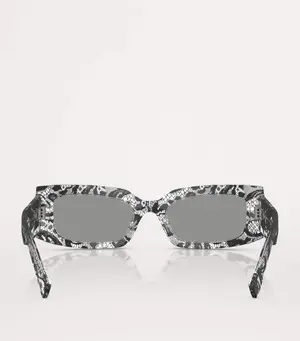 Dolce & Gabbana Acetate Rectangular Sunglasses - Black