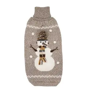 ALQO WASI Alpaca-blend Snowman Dog Sweater - Beige