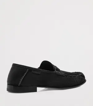 TOM FORD Suede Loafers - Black