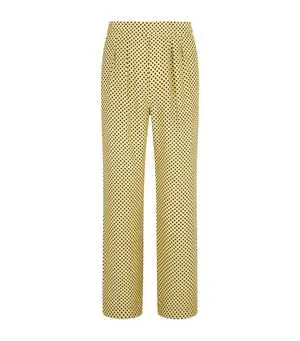 TOM FORD Silk Diamond Patterned Trousers - Yellow