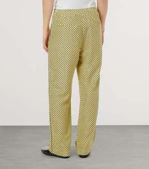 TOM FORD Silk Diamond Patterned Trousers