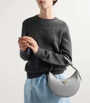 Prada Leather Arqué Shoulder Bag