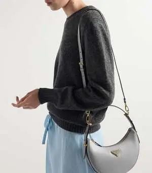 Prada Leather Arqué Shoulder Bag