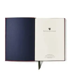 ASPINAL OF LONDON Leather Bound A5 Notebook