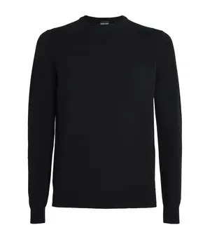 Giorgio Armani Cashmere Crew-neck Sweater - Black