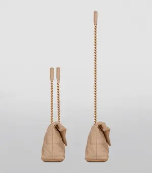 Saint Laurent Small Loulou Puffer Shoulder Bag - Beige