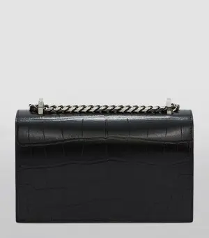 Alexander McQueen Leather Jewelled Satchel - Black