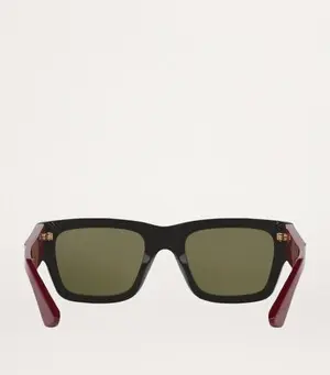 Gucci Rectangular Full Rim Sunglasses - Black