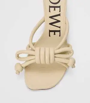 Loewe Lambskin Flamenco Knot Mules 45 - Beige