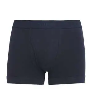 TOM FORD Stretch-cotton Logo Boxers Navy