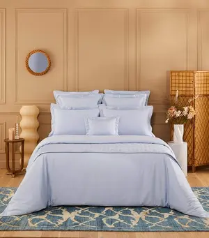 YVES DELORME Triomphe Celeste Double Duvet Cover Blue
