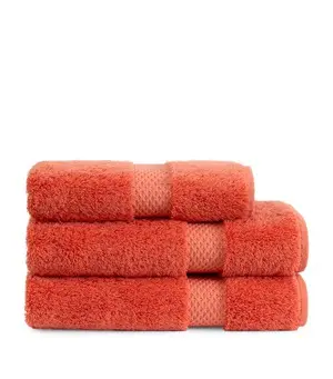 YVES DELORME Étoile Corallin Guest Towel Orange