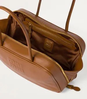 Miu Miu Leather Top-handle Bag - Brown