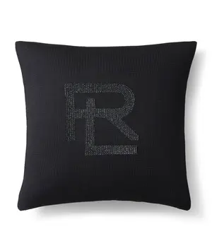 Ralph Lauren Cotton Beaded Hawthorne Throw Pillow - Black
