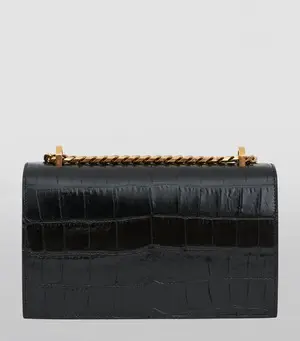 Alexander McQueen Leather Jewelled Satchel - Black