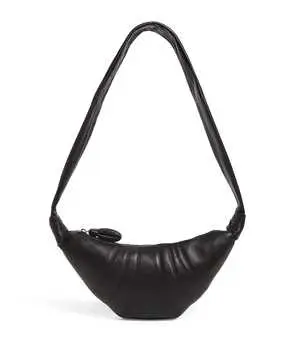 LEMAIRE Small Nappa Leather Croissant Bag - Brown