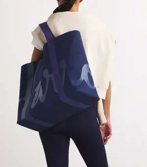 Harrods Large Cotton Logo Tote - Navy