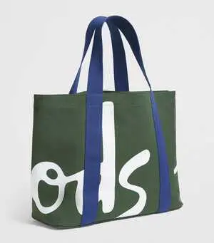 Harrods Cotton Logo Tote Bag - Green