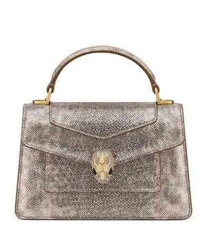 BVLGARI Serpenti Forever Top-handle Bag - Beige