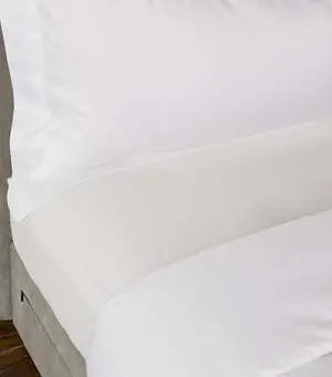 CELSO DE LEMOS Capela Super King Fitted Sheet - White