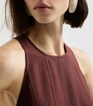 Brunello Cucinelli Twill Maxi Dress