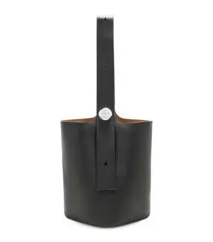 Loewe Large Leather Pebble Bucket Bag - Black