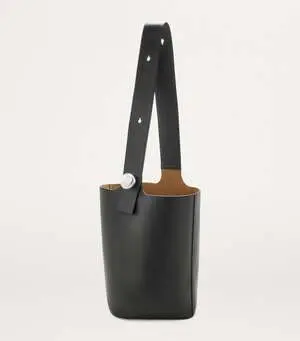 Loewe Large Leather Pebble Bucket Bag - Black