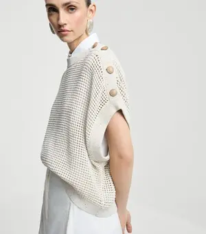 Brunello Cucinelli Cotton-blend Net Top